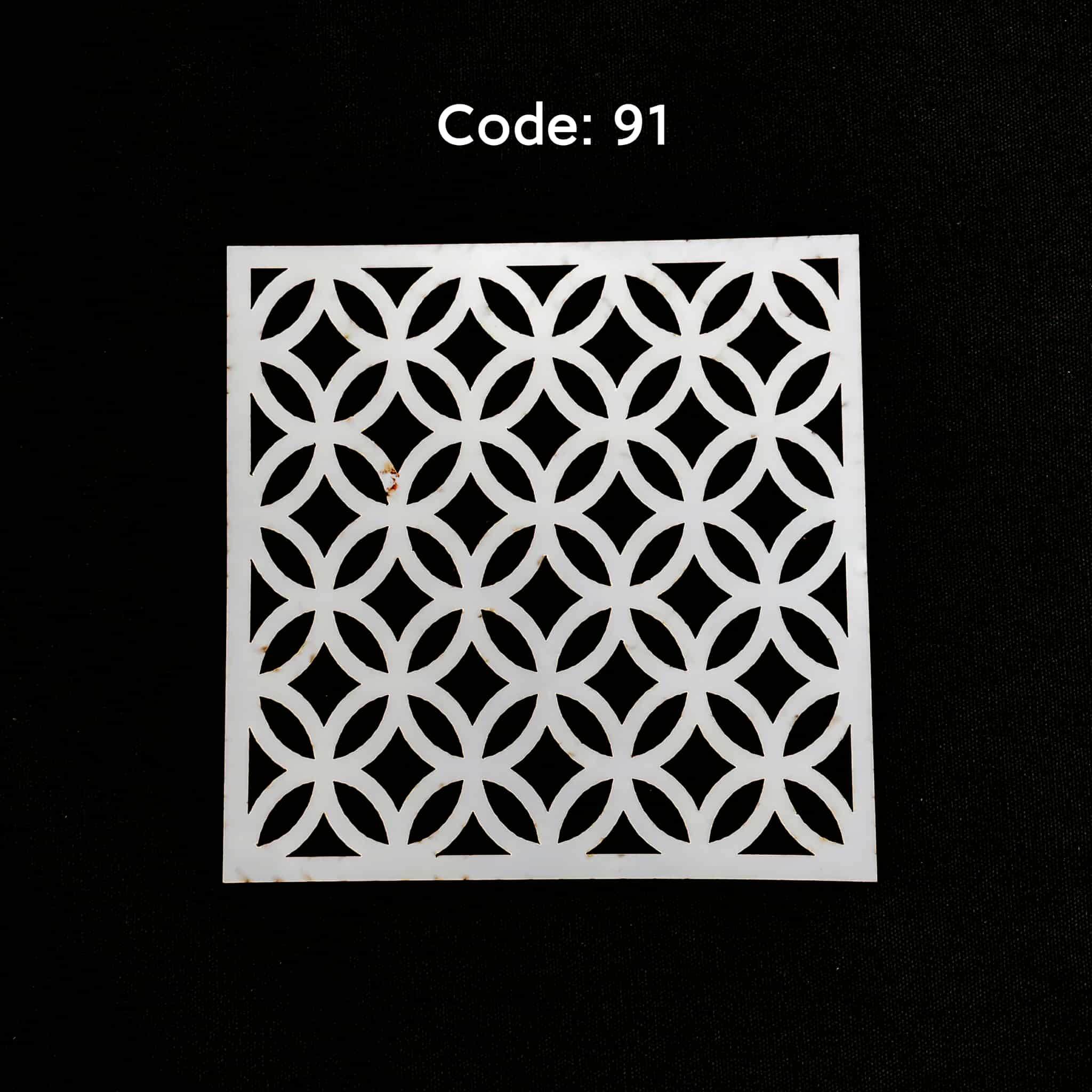 Stencil Code 91 (8x8 inch)